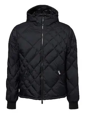Burberry Check-stitch Shell-down Puffer Jacket - Black