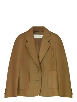 Dries Van Noten Herringbone Cropped Blazer - Brown
