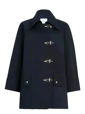 Patou Oversized Toggle Parka - Blue