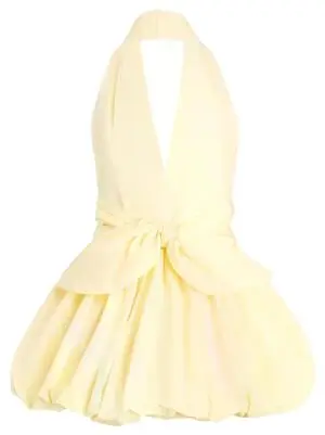 Patou Knot Mini Dress - Yellow