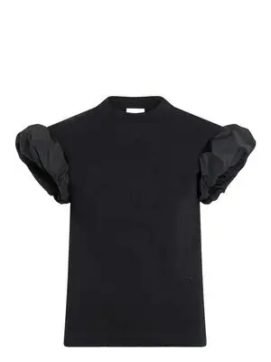 Patou Faille-sleeves T-shirt - Black