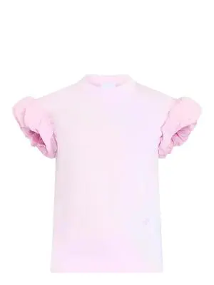 Patou Faille-sleeves T-shirt - Pink