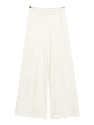 FORTE_FORTE Silk Satin Trousers - White