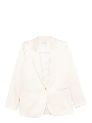 FORTE_FORTE Single-breasted Blazer Jacket - White