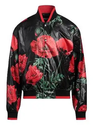 Dolce & Gabbana Floral-print Bomber Jacket - Black