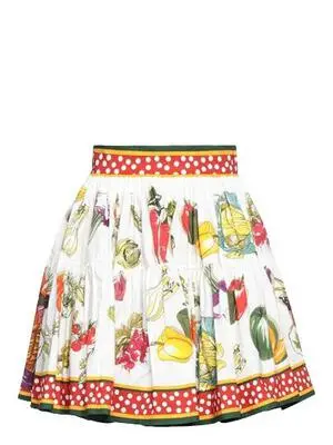 Dolce & Gabbana Mini Cotton Skirt - White