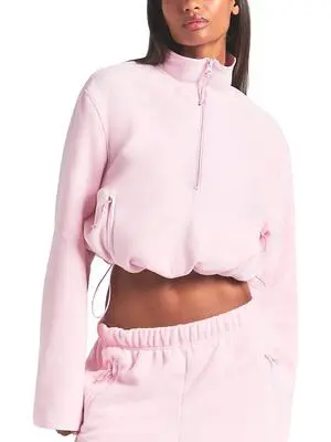 SKIMS Outdoor Fleece Half Zip Sweatshirt - Cherry Blossom