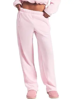 SKIMS Outdoor Fleece Straight Leg Pants - Cherry Blossom