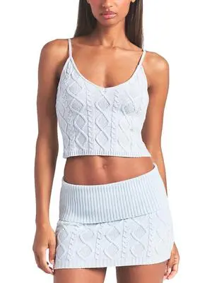 SKIMS Cable Knit Tank - Zen Blue