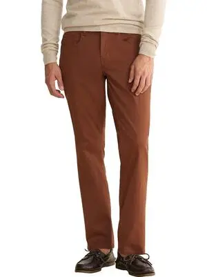 Warp + Weft Straight Leg Twill Pants - Sienna Brown