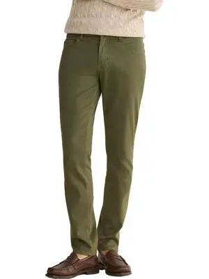Warp + Weft Slim Fit Twill Pants - Clover