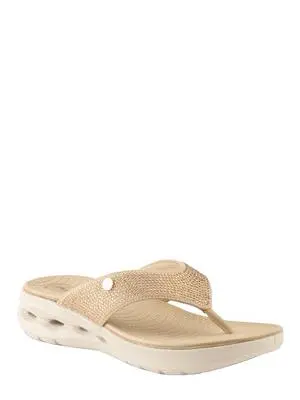 SPRING STEP SHOES Gorski Platform Flip Flop Beige