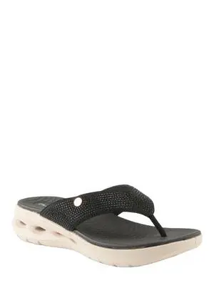 SPRING STEP SHOES Gorski Platform Flip Flop Black