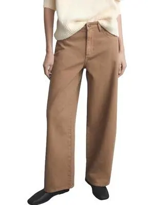 Mango Low Rise Balloon Jeans - Sand