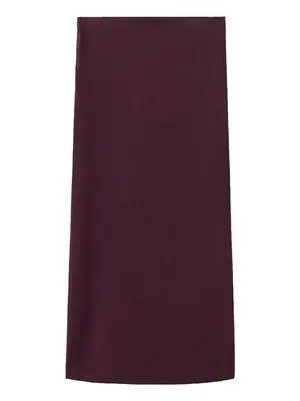Mango Knit Pencil Skirt - Wine