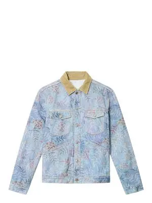 MARANT Jango Floral Corduroy-collar Jacket - Blue