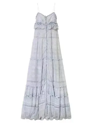 MARANT ETOILE Paule Ruffled Maxi Dress - Blue