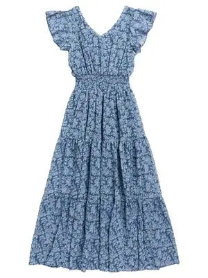 LOVE, NICKIE LEW Tiered Midi Dress - Navy/blue