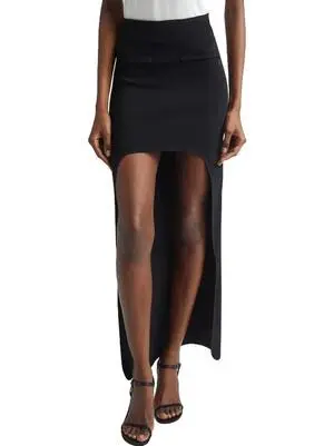 COURREGES Asymmetric Knit Skirt - Black