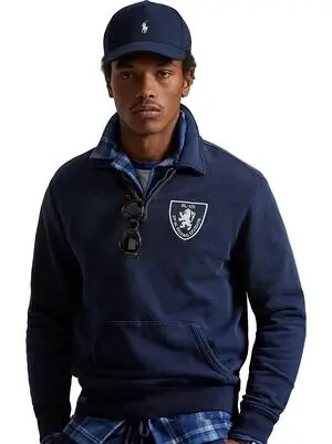 Ralph Lauren Embroidered Quarter-zip Sweatshirt - Cruise Navy