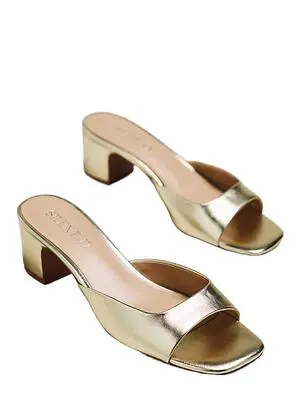 SILENT D Open-toe Heels - Champagne