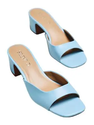 SILENT D Open-toe Heels - Light Blue