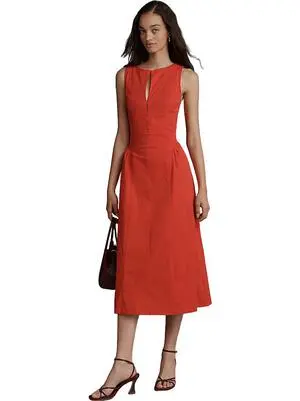 SOVERE / Eva Petite A-line Midi Dress - Flame