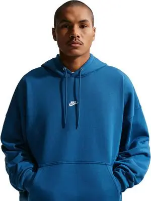 Nike Sportswear Club Oversized French Terry Pullover Hoodie - Blue