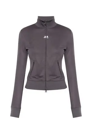 COURREGES Sweatshirt With Stand-up Collar - Brown