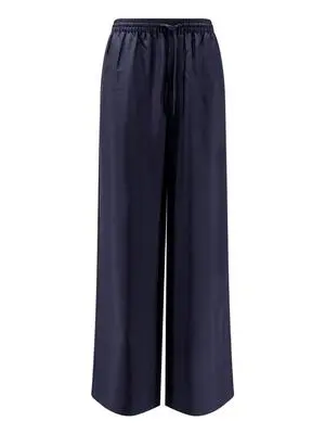 RÓHE Silk Wide Leg Trousers - Blue