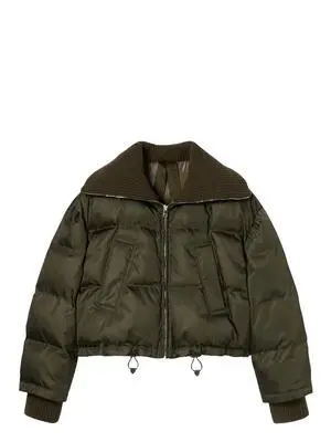 Gucci Gabardine Puffer Bomber Jacket - Green