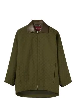 Gucci Canvas Bomber Jacket - Green