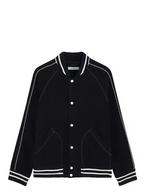 WALES BONNER October Varsity Jacket - Navy