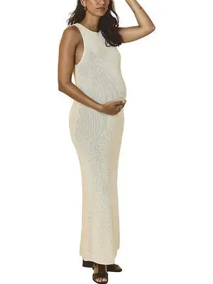 Hatch Collection Soraya Getaway Maxi Maternity Dress - Island Pearl