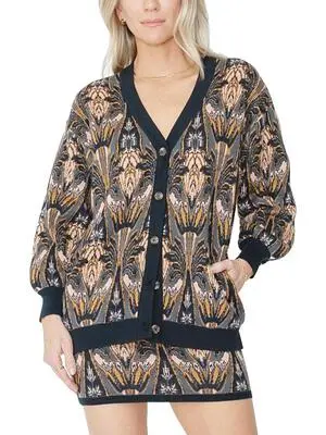 WEST OF Jocelyn Sweater Cardigan - Devon Print