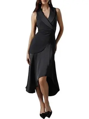 Coast Tux Sleeveless Midi Dress - Black