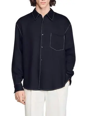 Sandro Loose Fit Shirt - Black