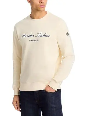 Moncler Cotton Blend Logo Sweatshirt - Ivory