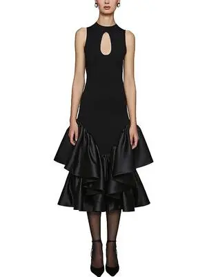 ET OCHS Antoinette Knit Combo Dress - Black