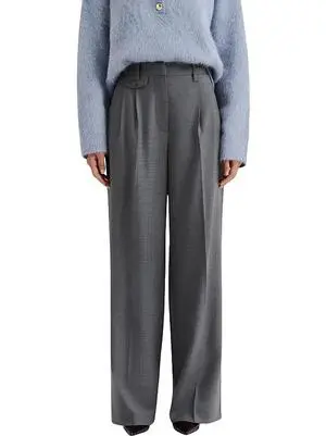 MALINA Yana Tailored Wide Pants - Grey
