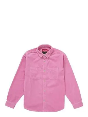 Supreme Wide Wale Corduroy Snap Shirt - Pink