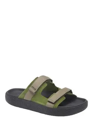 VEJA Arpoador Slide Sandal - Military Khaki Black