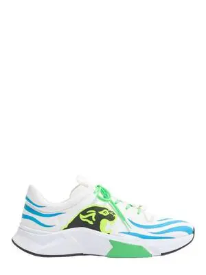 Valentino Garavani Panther Blaze Low-top Trainer - White/light Blue