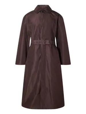 Saint Laurent Silk Trench Coat - Brown