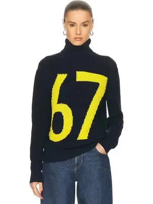 Ralph Lauren Turtleneck Sweater - Icon Navy & Racing Yellow