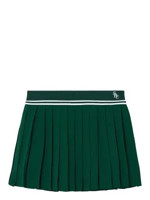 SPORTY & RICH Abigail Pleated Mini Skirt - Green