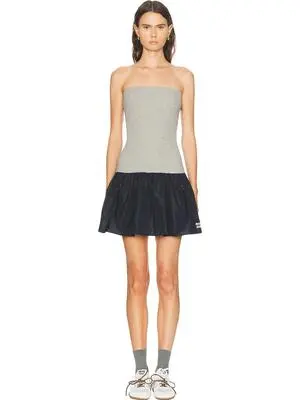 Miu Miu Strapless Mini Dress - Blu & Grigio