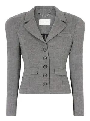 Magda Butrym Cropped Stretch-wool Blazer - Gray