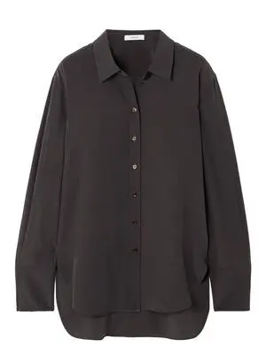 JOSEPH Joe Silk Crepe De Chine Shirt - Brown