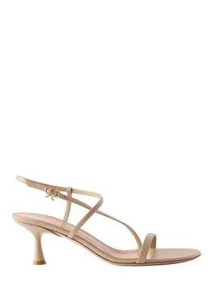 GIANVITO ROSSI Ascent 55 Leather Sandals - Neutrals